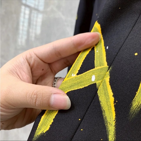 Jackets & Coats | Graphic Blazer With Letter Writingsize Largeruns Size ...